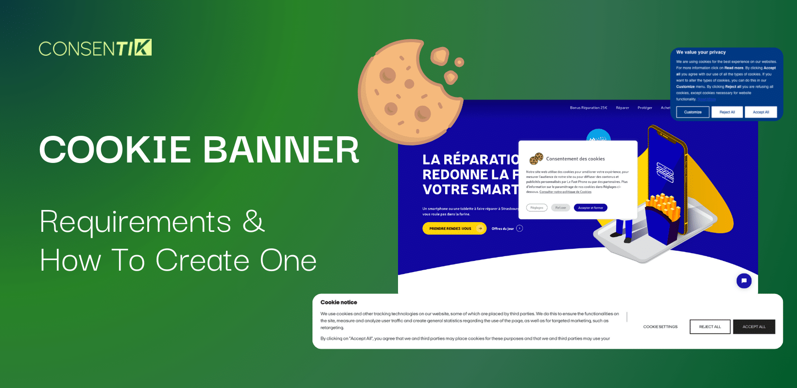 Cookie Banner: Requirements and How To Create [+ Examples] - Consentik